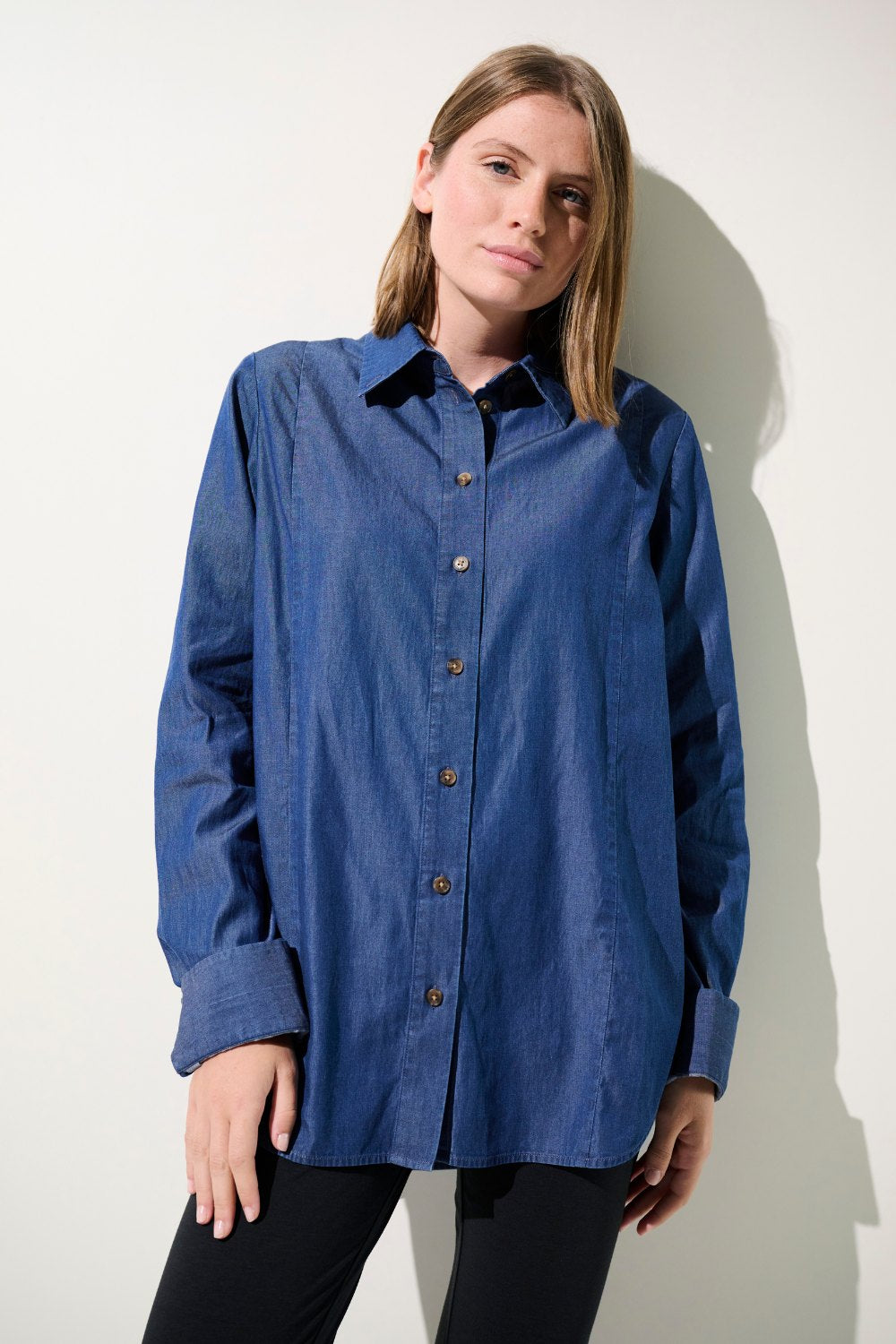 Camisa larga con protección solar para mujer, Azul, Antibes, UPF 50 ...